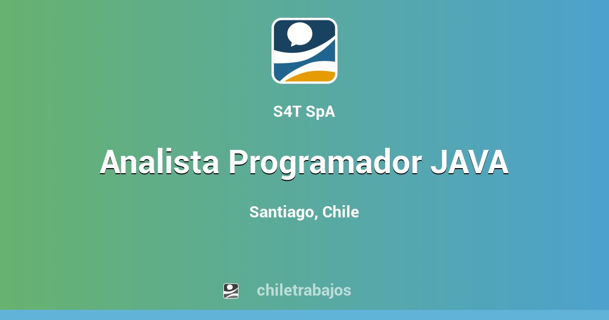 Analista Programador JAVA - Santiago | Chiletrabajos