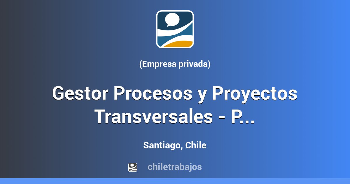 Gestor Procesos y Proyectos Transversales - Por proyecto - RM ...