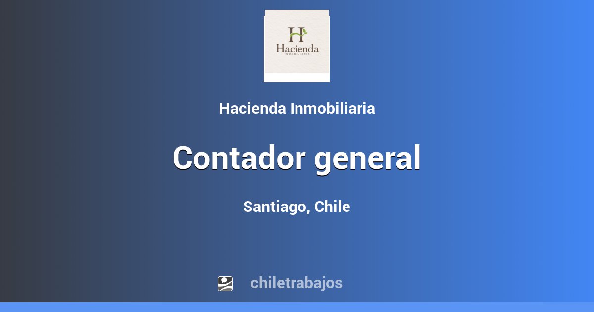 Contador general - Santiago | Chiletrabajos