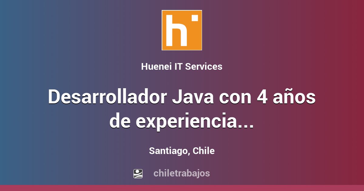 Desarrollador Java con 4 años de experiencia. Contrato Indefinido. 100% ...