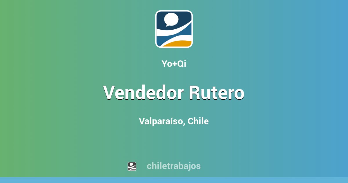 Vendedor Rutero - Valparaíso | Chiletrabajos