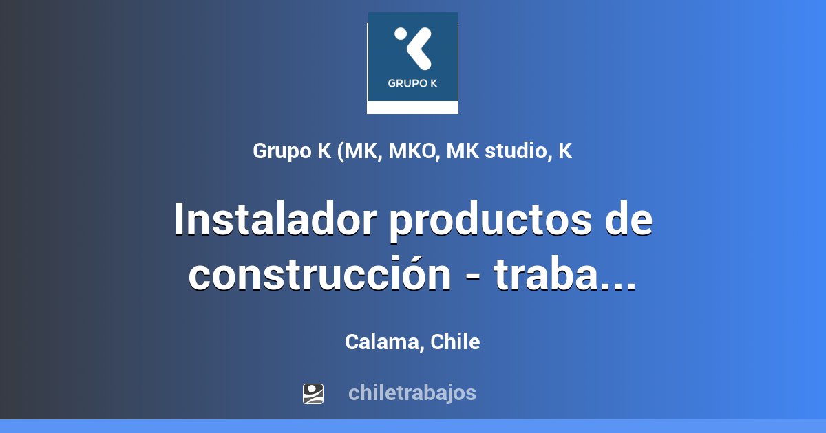 Instalador productos de construcción - trabajo estable en tienda ...