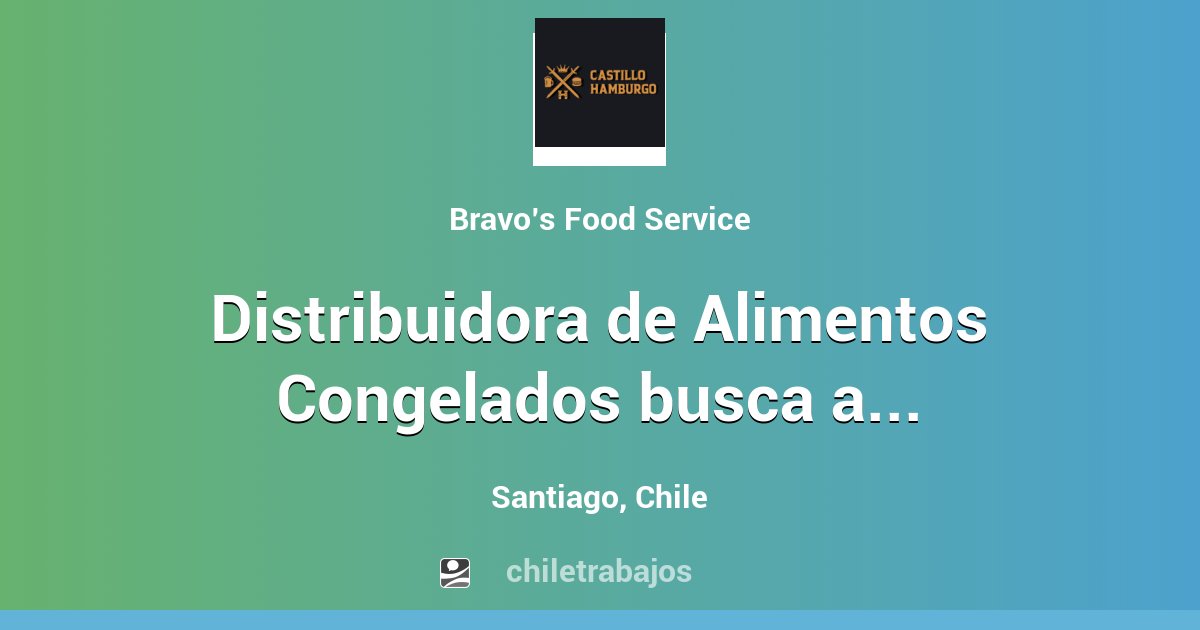 Distribuidora de Alimentos Congelados busca asistente de compras ...