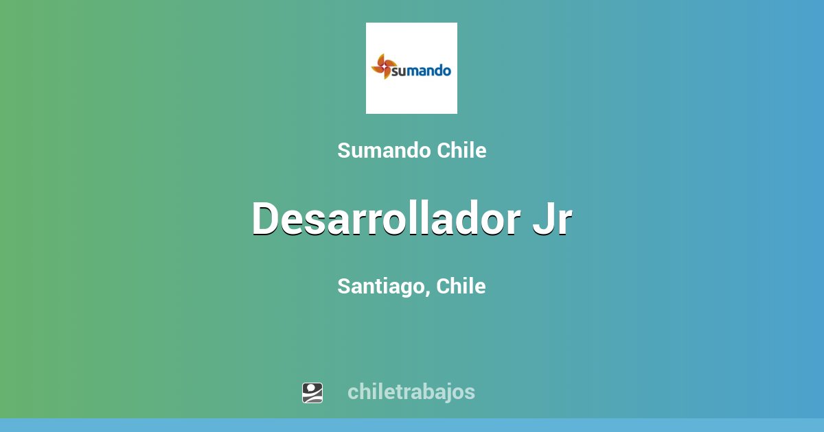 Desarrollador Jr - Santiago | Chiletrabajos