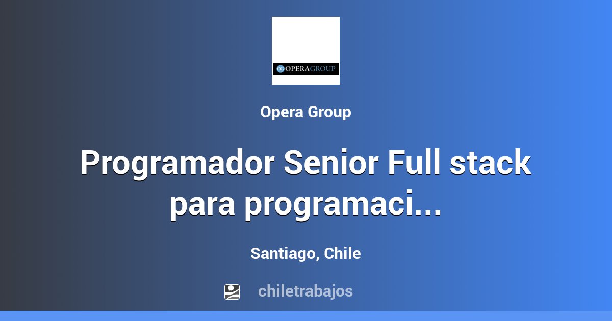 Programador Senior Full stack para programación Odoo 14 - Santiago ...
