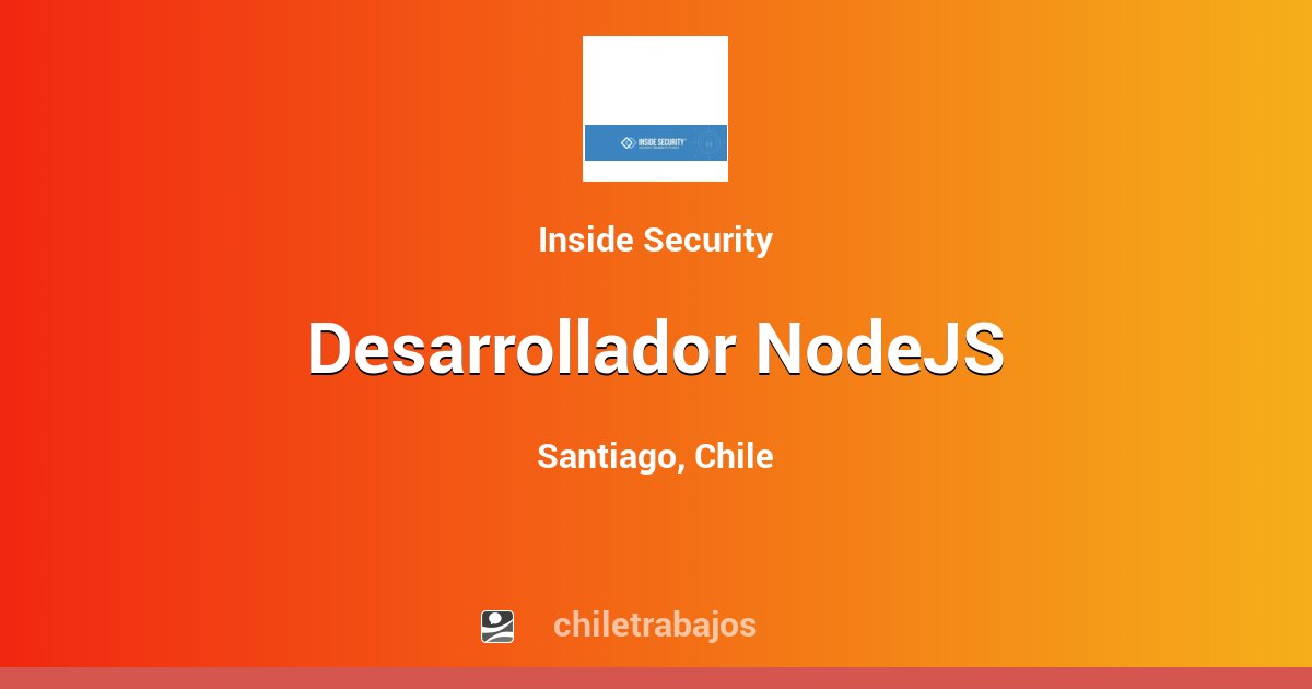 Desarrollador NodeJS - Santiago | Chiletrabajos