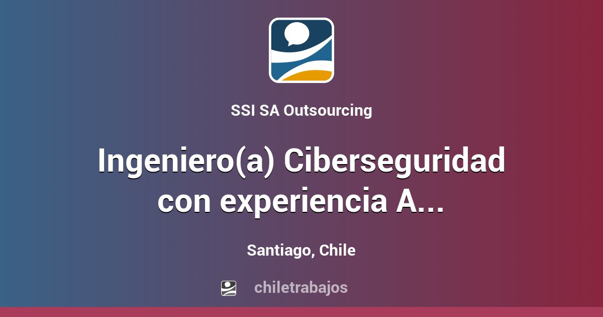 Ingeniero(a) Ciberseguridad con experiencia AWS y Firewalls Palo Alto ...