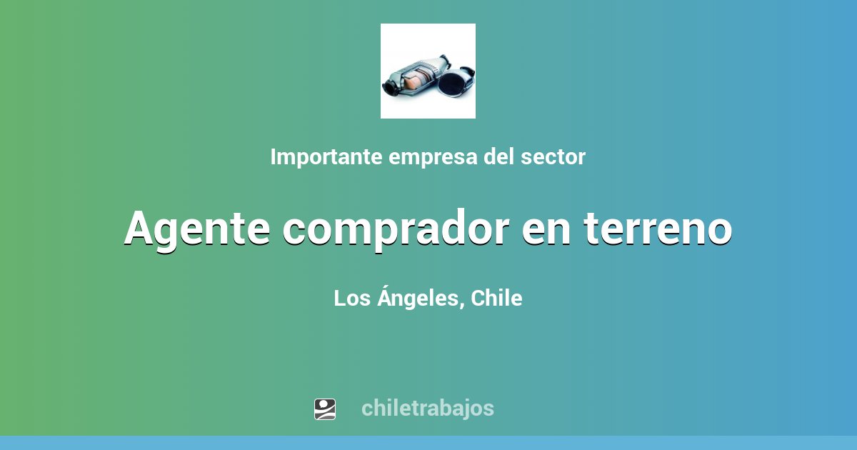 Agente comprador en terreno - Los Ángeles | Chiletrabajos