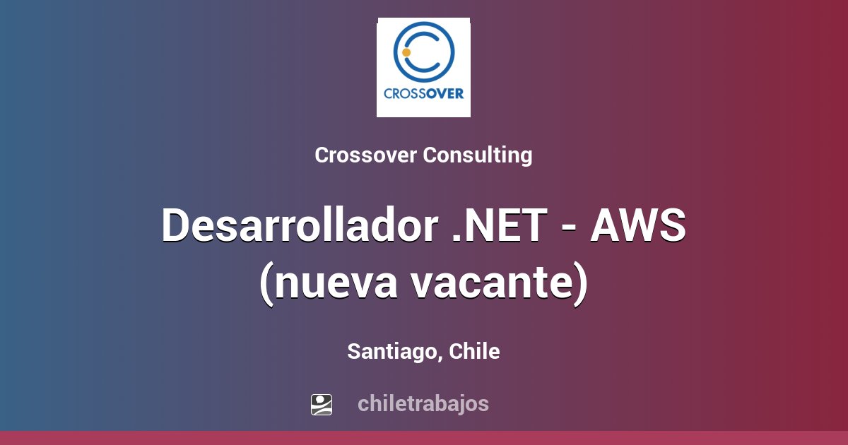 Desarrollador .NET - AWS (nueva vacante) - Santiago | Chiletrabajos Desarrollador .NET - AWS (nueva vacante) - Santiago | Chiletrabajos