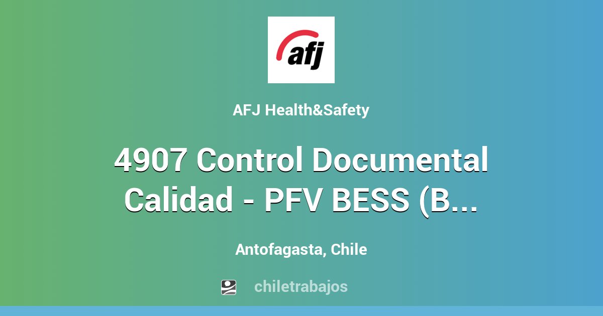 4907 Control Documental Calidad - PFV BESS (Battery Energy Storage ...