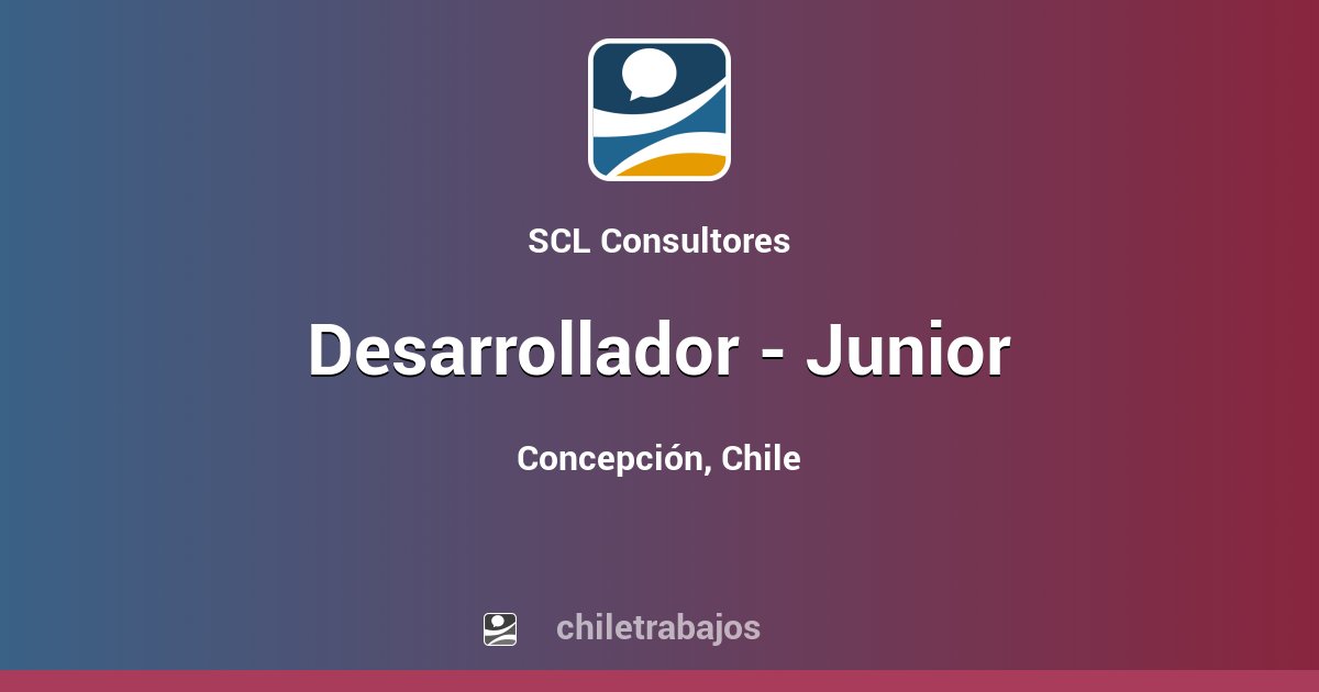Desarrollador - Junior - Concepción | Chiletrabajos