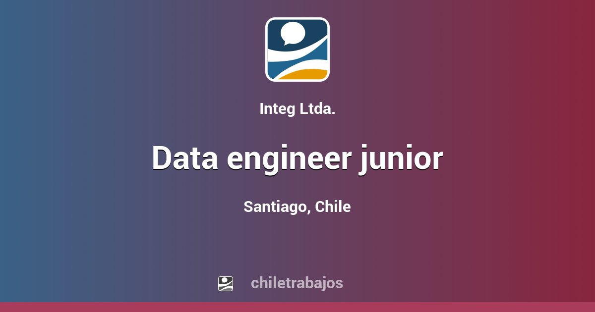 DATA ENGINEER JUNIOR - Santiago | Chiletrabajos