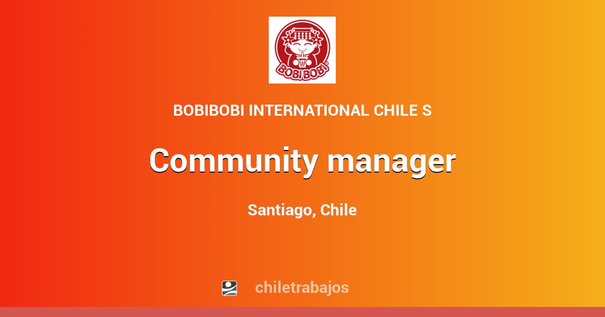Community Manager Santiago Chiletrabajos