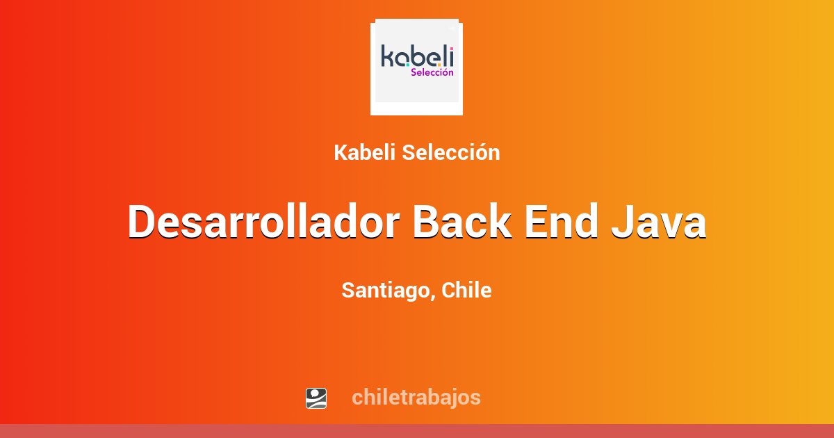 Desarrollador Back End Java - Santiago | Chiletrabajos Desarrollador Back End Java - Santiago | Chiletrabajos
