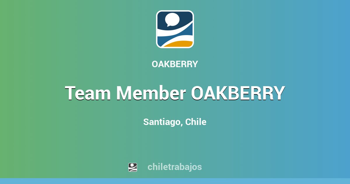 Team Member OAKBERRY - Santiago | Chiletrabajos