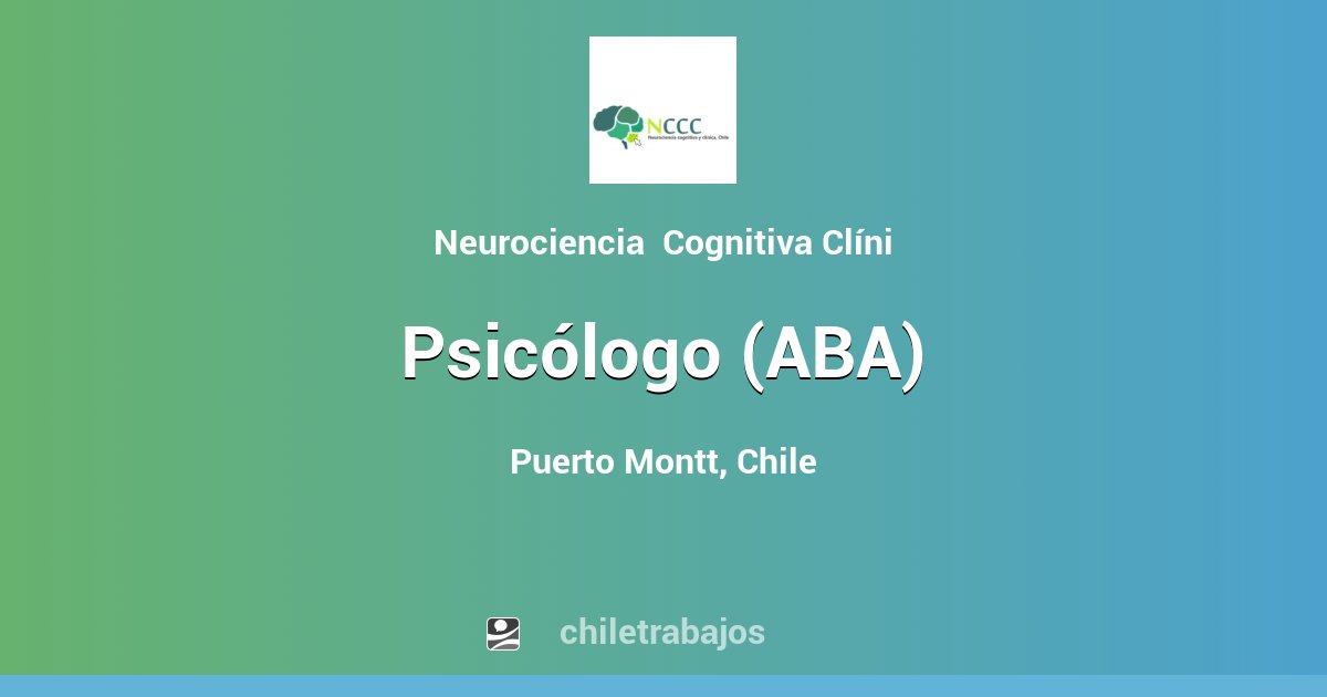 Psicólogo (ABA) - Puerto Montt | Chiletrabajos