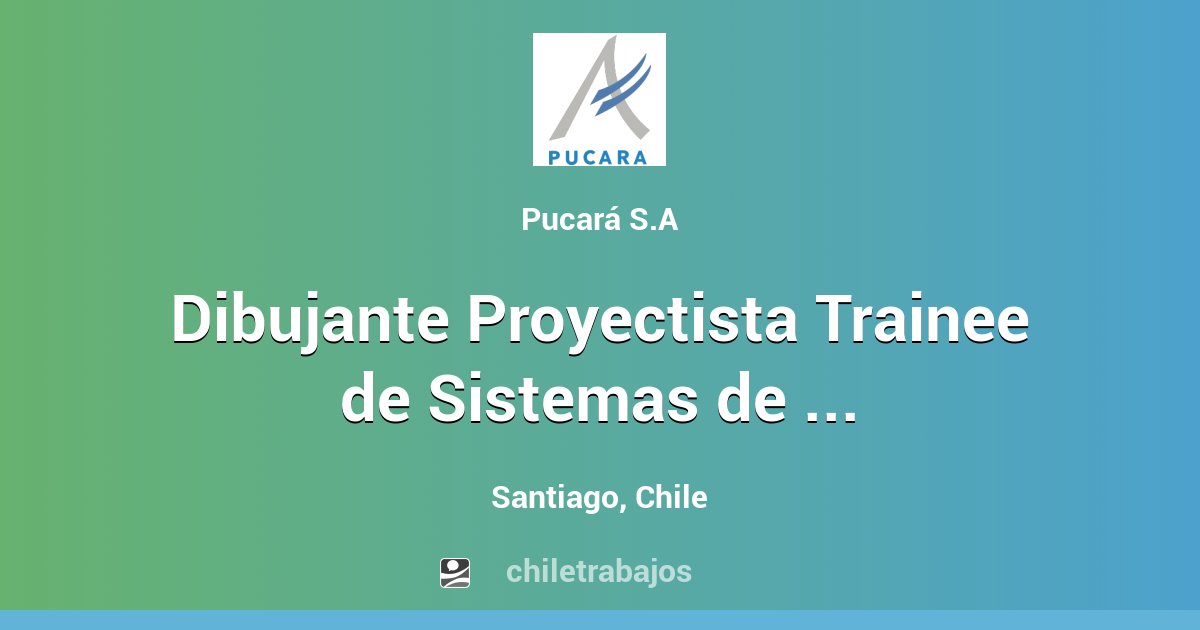 Dibujante Proyectista Trainee de Sistemas de Protección Contra ...