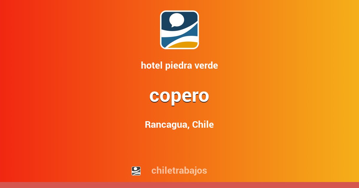 copero - Rancagua | Chiletrabajos