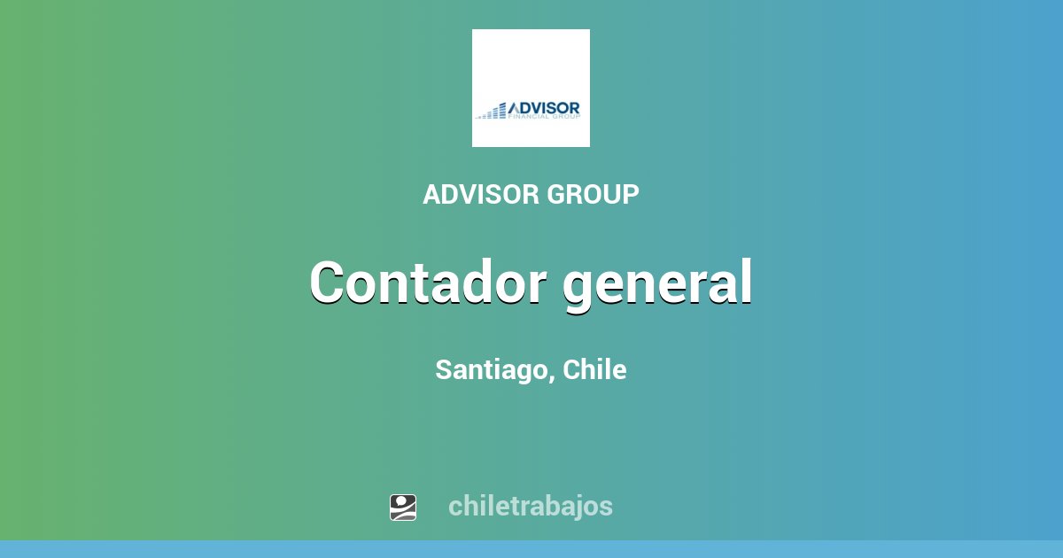 CONTADOR GENERAL - Santiago | Chiletrabajos