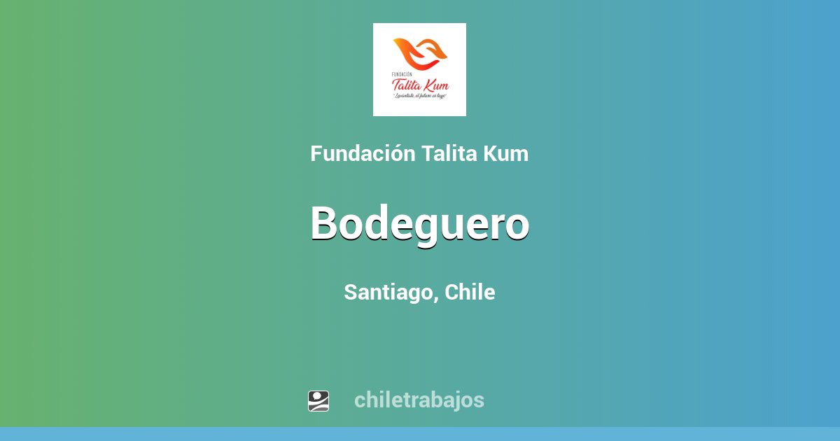 BODEGUERO - Santiago | Chiletrabajos