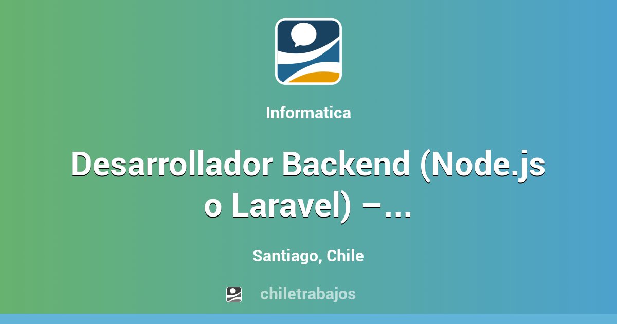 Desarrollador Backend (Node.js o Laravel) – Microservicios & CRM ...