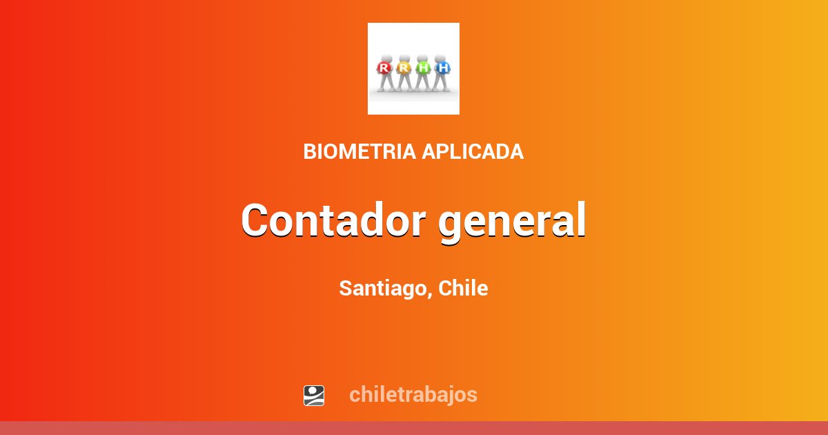 CONTADOR GENERAL - Santiago | Chiletrabajos