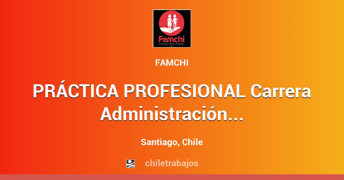 PRÁCTICA PROFESIONAL Carrera Administración de Empresas REMOTA ...