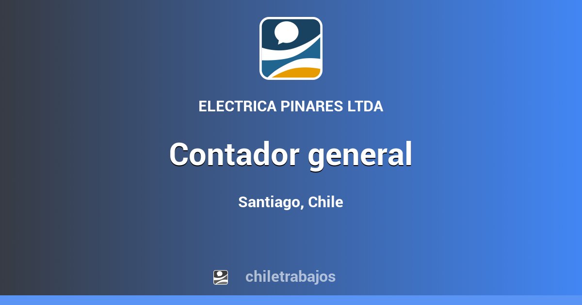 CONTADOR GENERAL - Santiago | Chiletrabajos