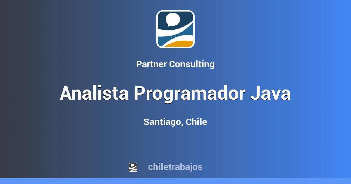 Analista Programador Java - Santiago | Chiletrabajos