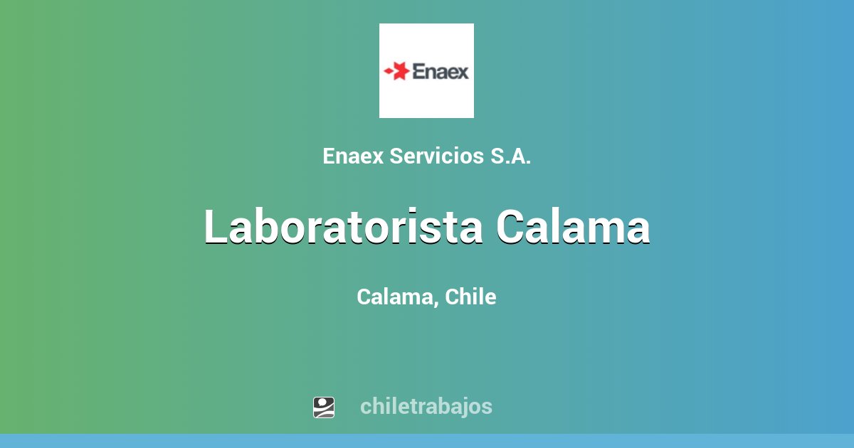 Laboratorista Calama - Calama | Chiletrabajos