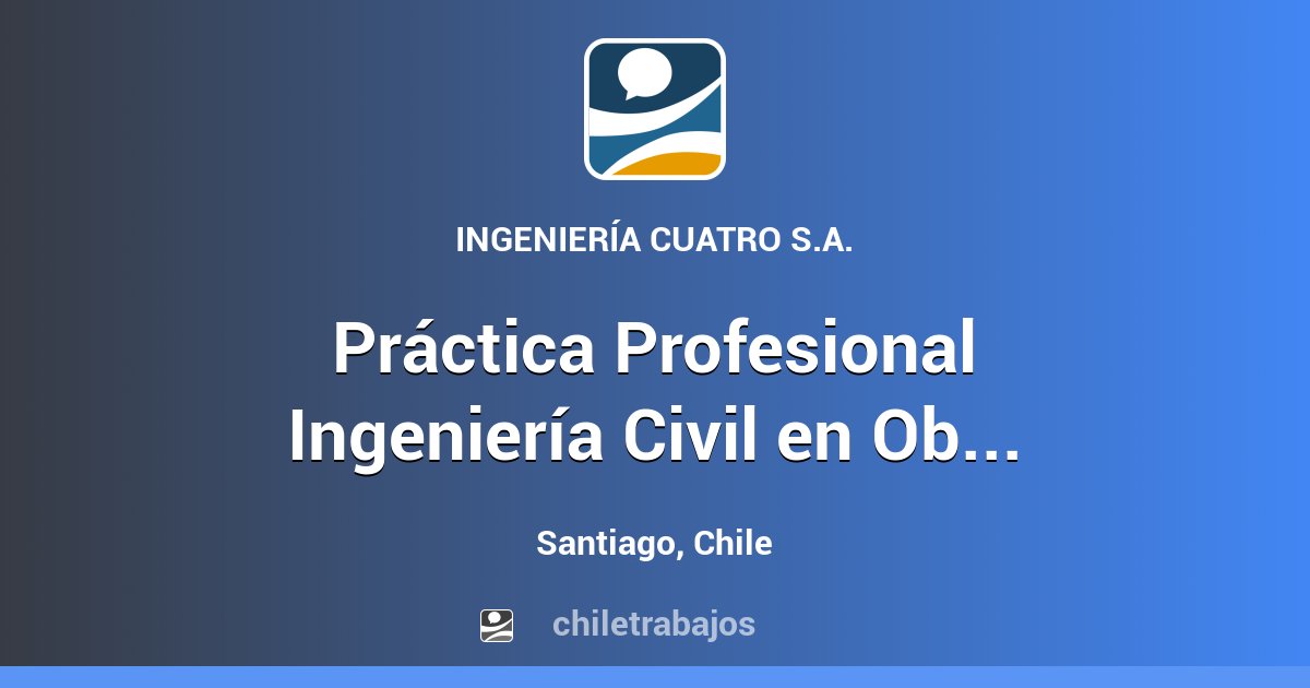 Práctica Profesional Ingeniería Civil en Obras Civiles ...
