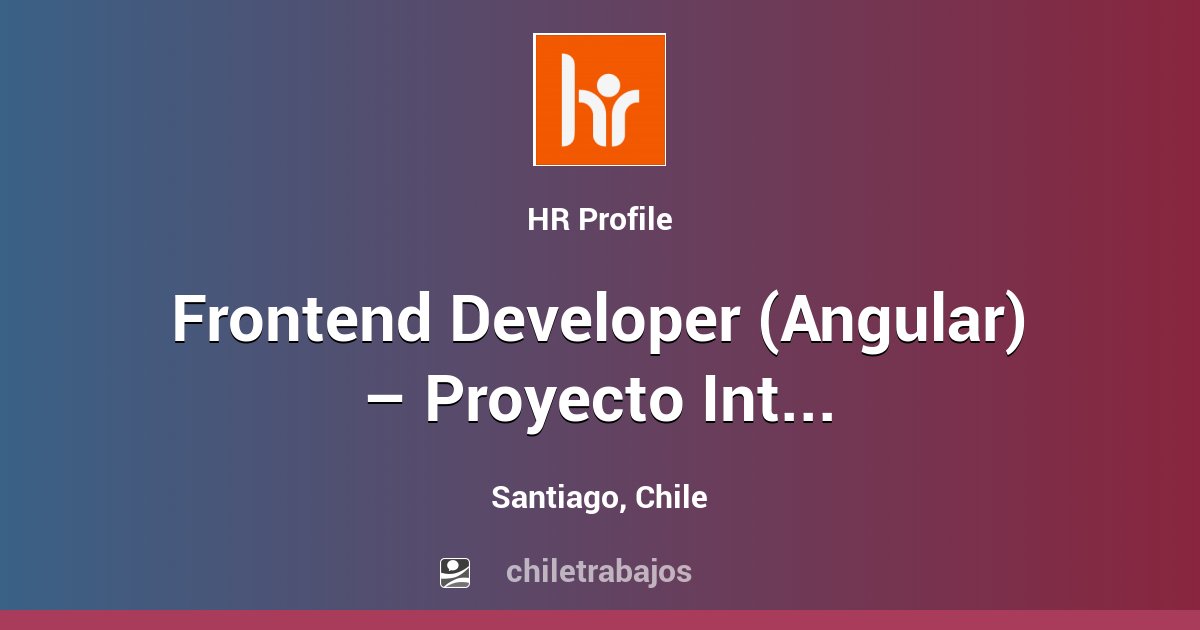 Frontend Developer (Angular) – Proyecto Internacional Full Remoto ...