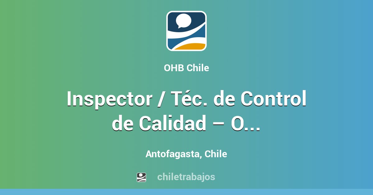 Inspector / Téc. de Control de Calidad – Observatorios Astronómicos ...