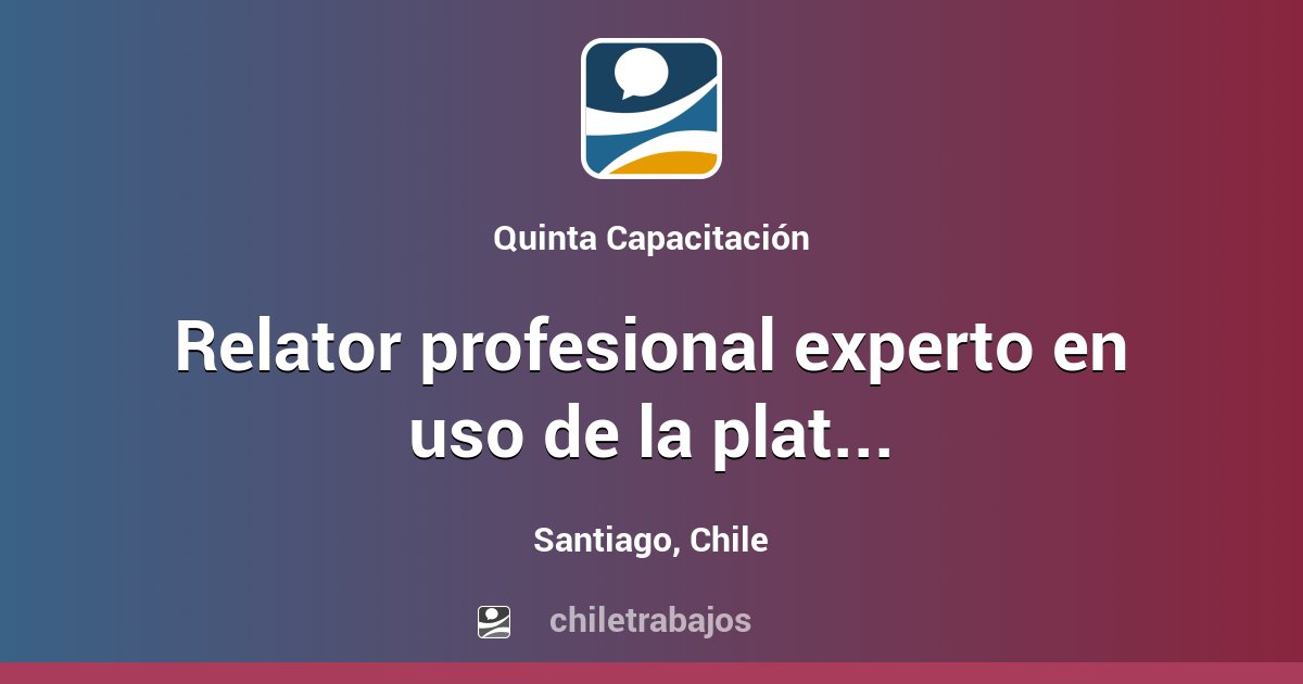 RELATOR PROFESIONAL EXPERTO EN USO DE LA PLATAFORMA SIAPER TRL MUN ...