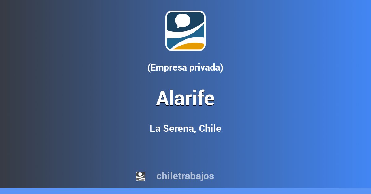 Alarife - La Serena | Chiletrabajos