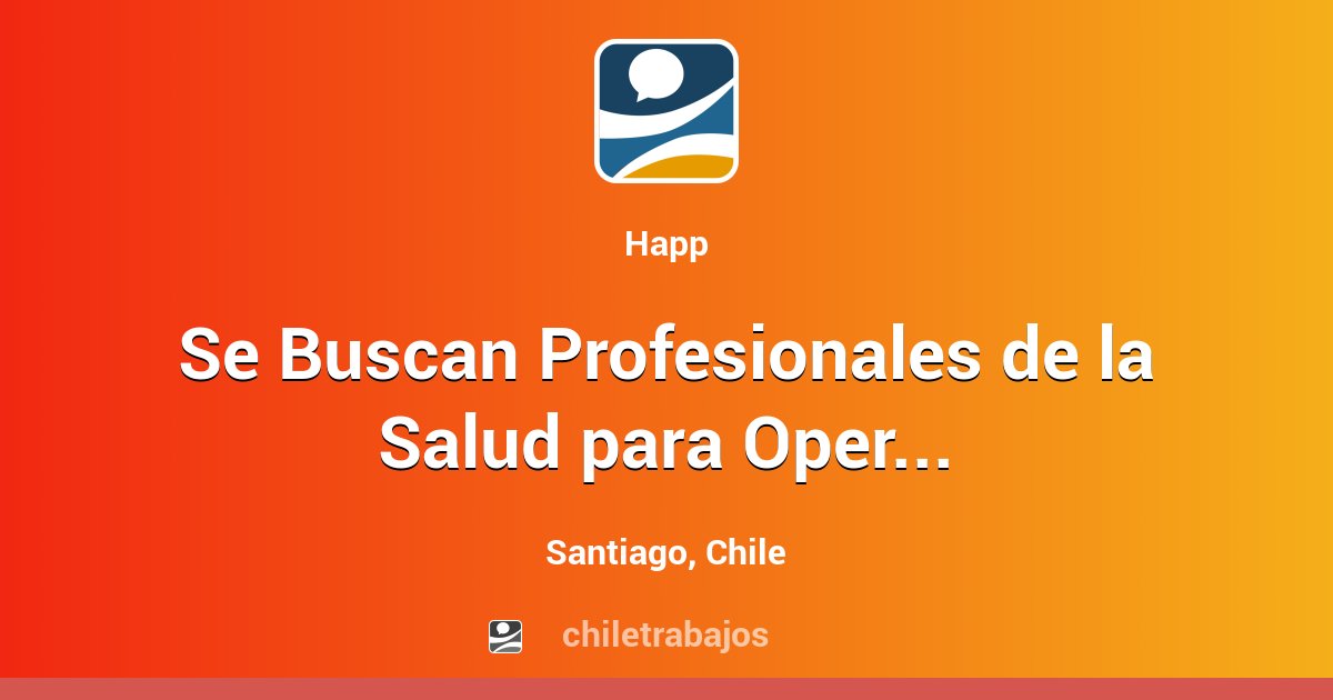 Se Buscan Profesionales de la Salud para Operativos Preventivos en ...