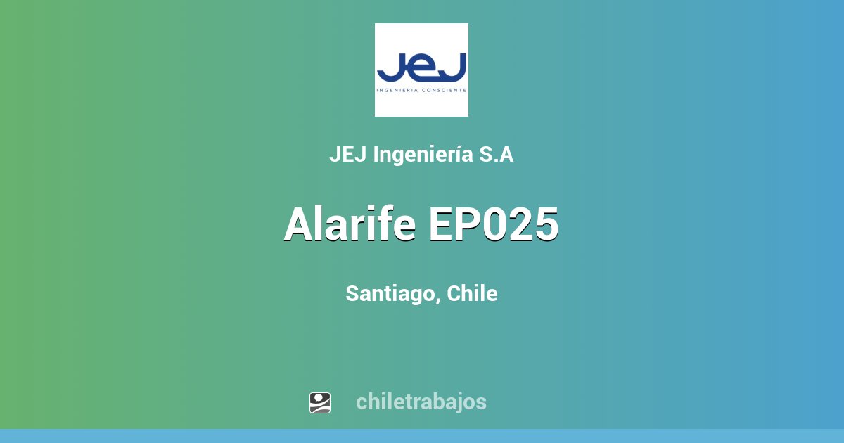 Alarife EP025 - Santiago | Chiletrabajos