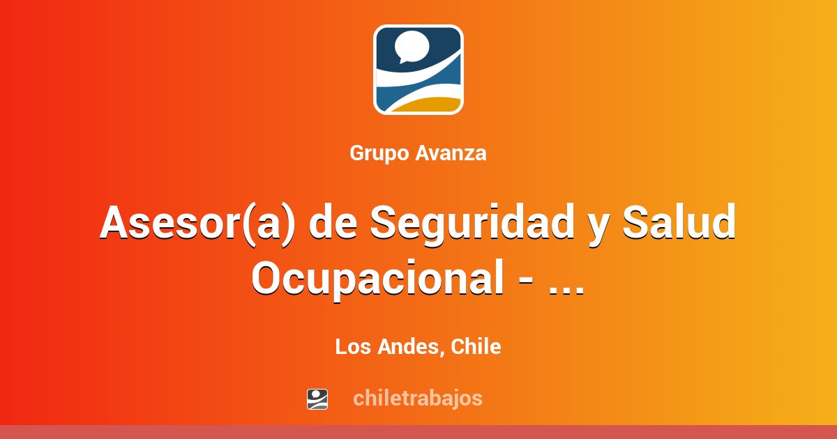 Asesor(a) de Seguridad y Salud Ocupacional - Los Andes - Los Andes ...
