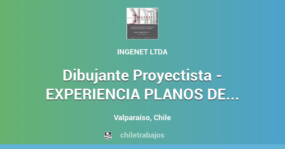 Dibujante Proyectista - EXPERIENCIA PLANOS DE INMUEBLES (VIÑA ...