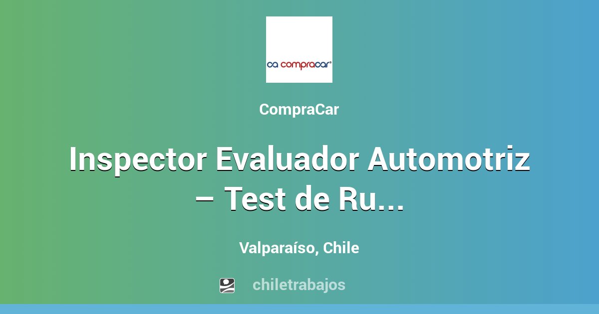 Inspector Evaluador Automotriz – Test de Ruta, Scanner y Tasación ...